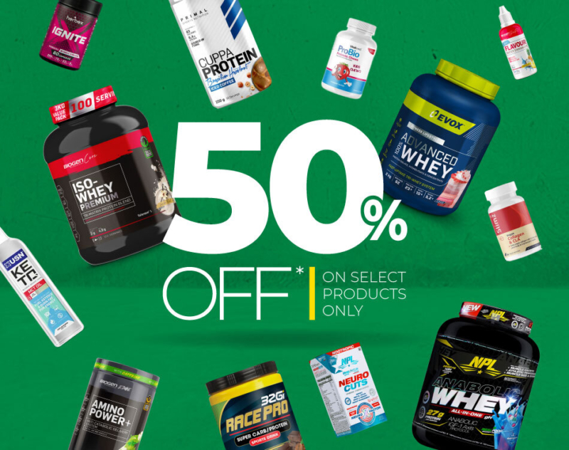 50% OFF Sports Nutrition - Clearance Promotion - Dis-Chem Living Fit